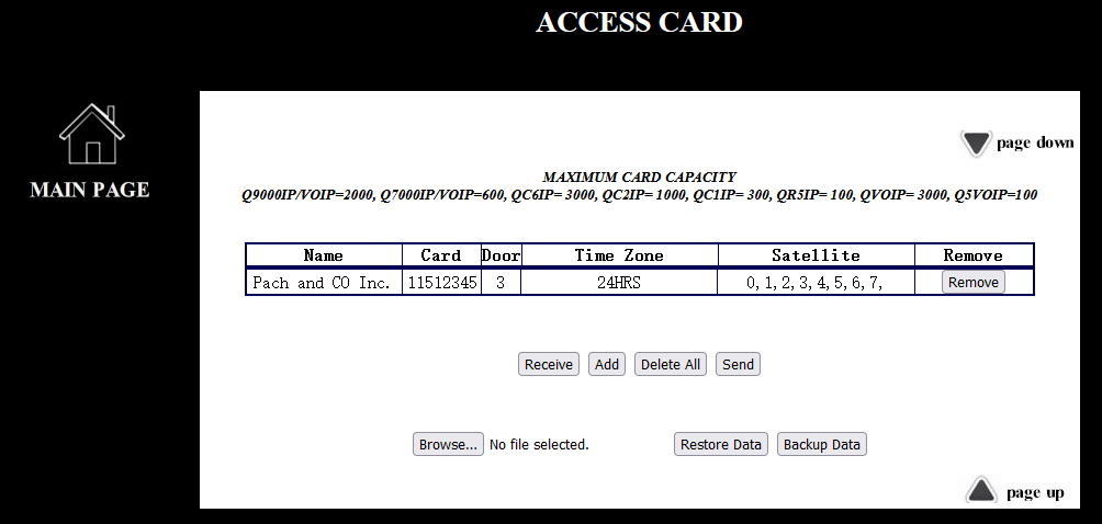 ACCESS CARD